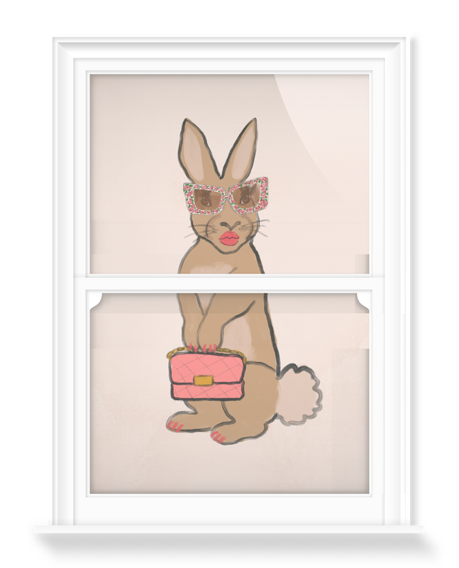 Bunny Babe Decorative Window Films